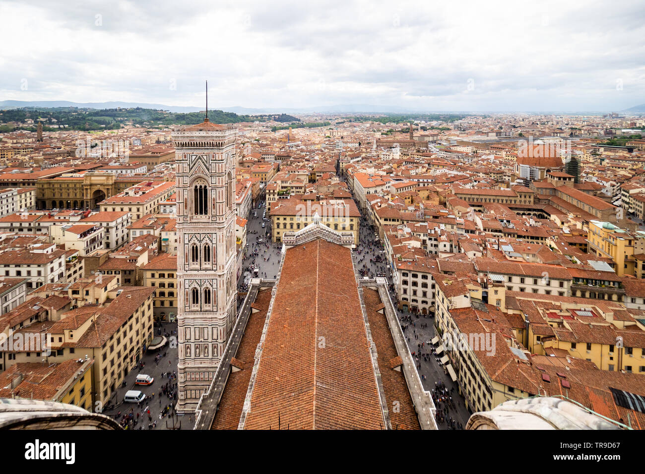 Aerial florence cathedral baptistery hi-res stock photography and ...