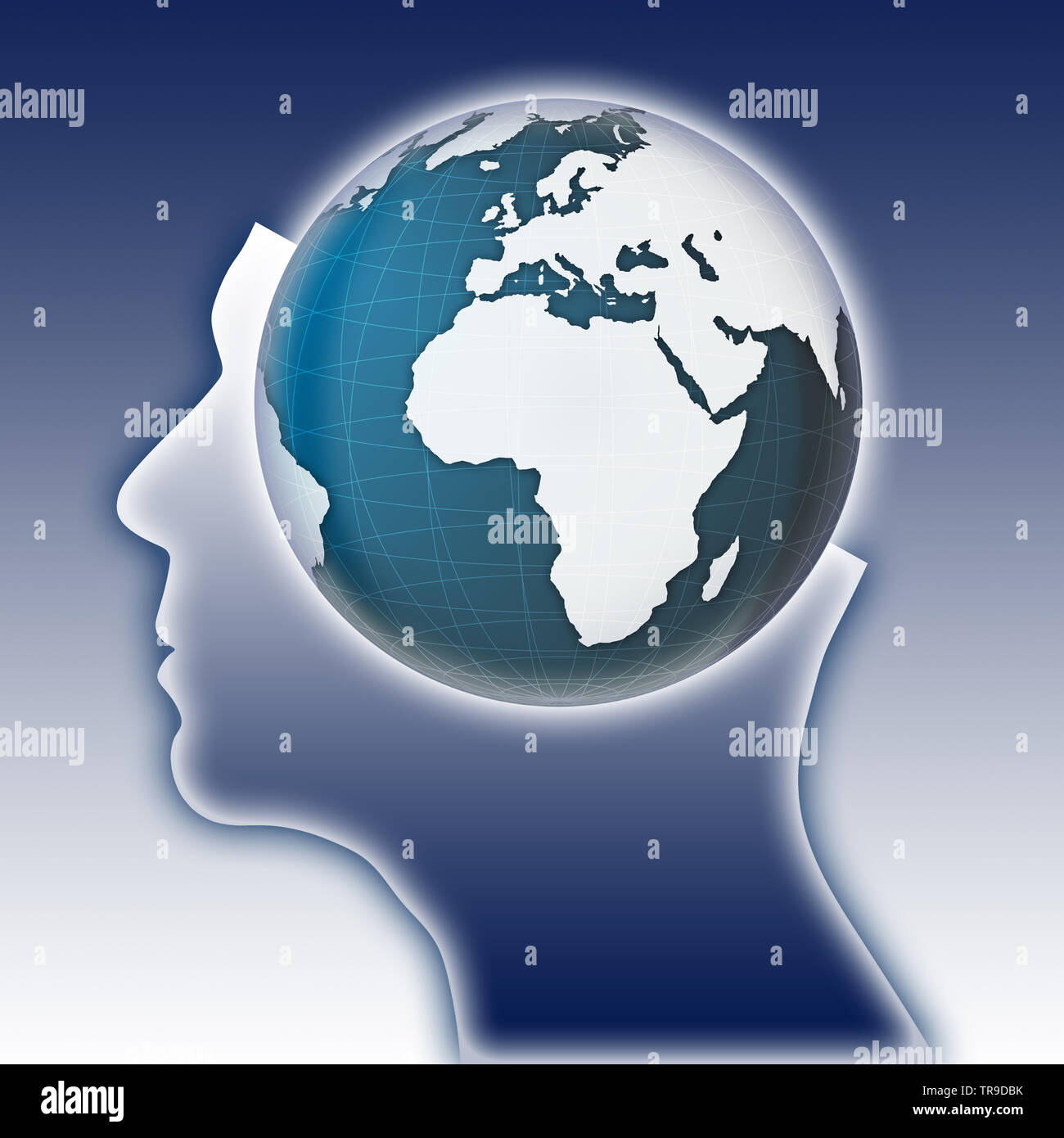 Global thinking concept image - Photo composition with image from NASA ...