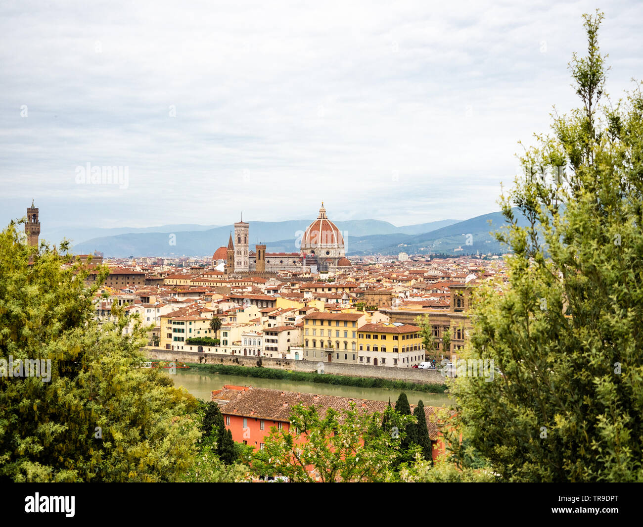 Aerial view of city of florence in tuscany region, Italy by day Stock ...