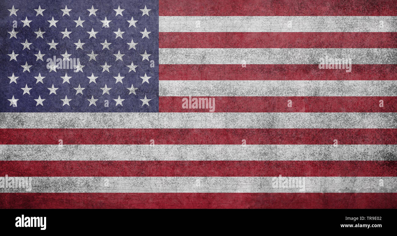 American flag, vintage USA flag - United States of America Stock Photo ...