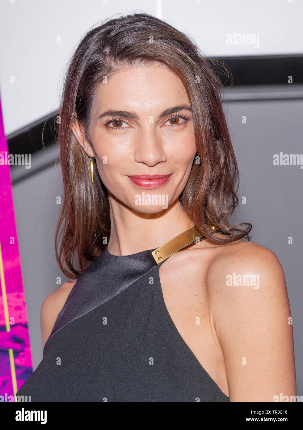 New York, NY - May 22, 2019: Teresa Moore wearing dress by Halston ...