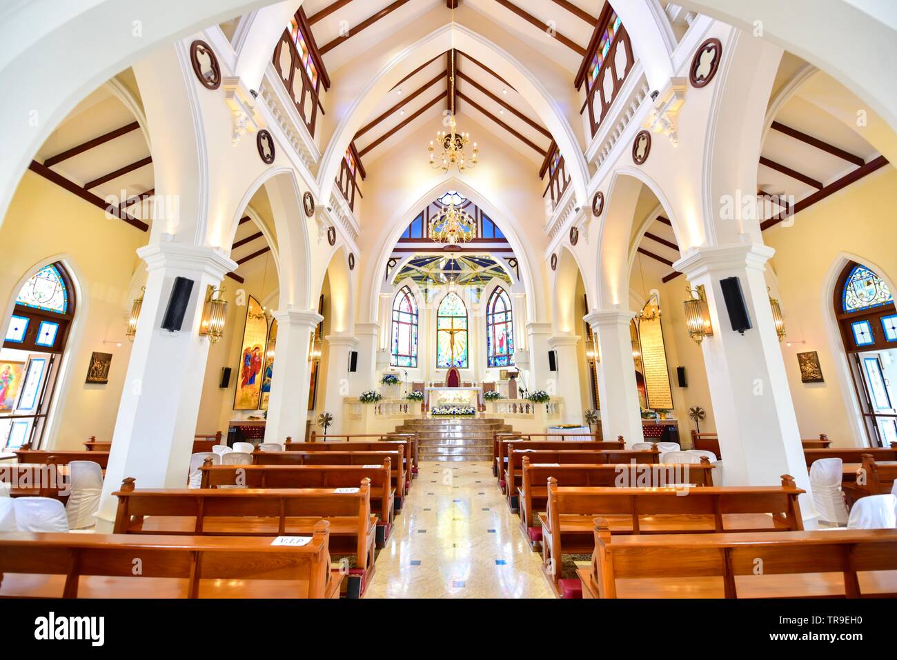 Interior of the Blessed Nicholas Bunkerd Kitbamrung Church in Khao Yai ...