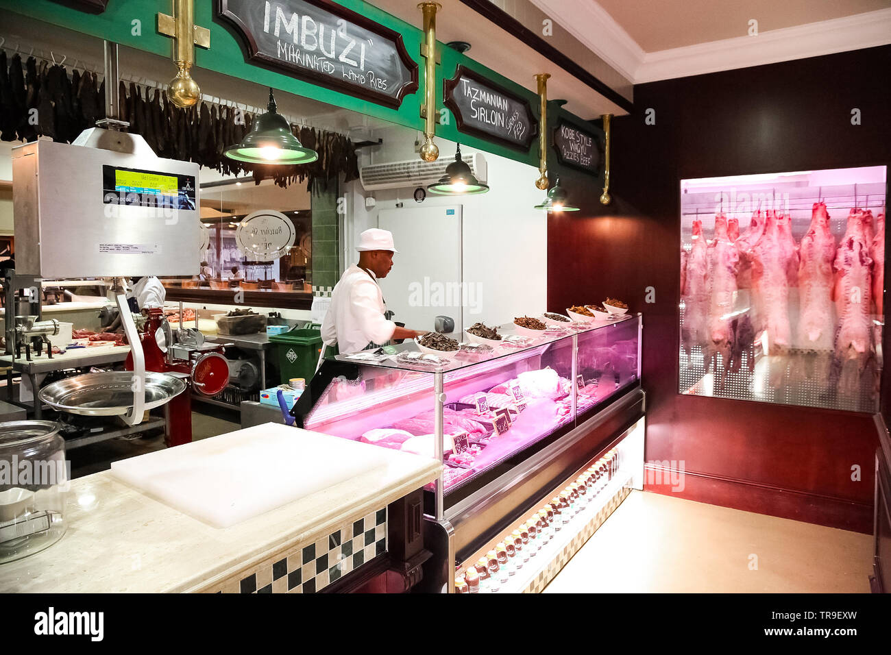 Johannesburg, South Africa - April 27 2011: Interior of an Up-Market ...