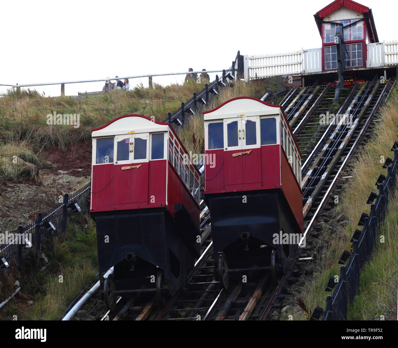 Saltburn tramway tram car hi-res stock photography and images - Alamy