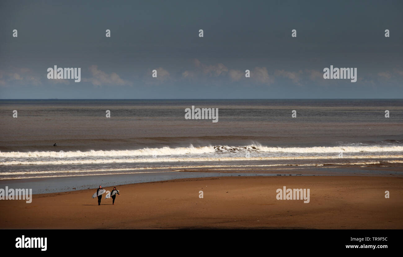 Saltburn by the sea surfing hi-res stock photography and images - Alamy