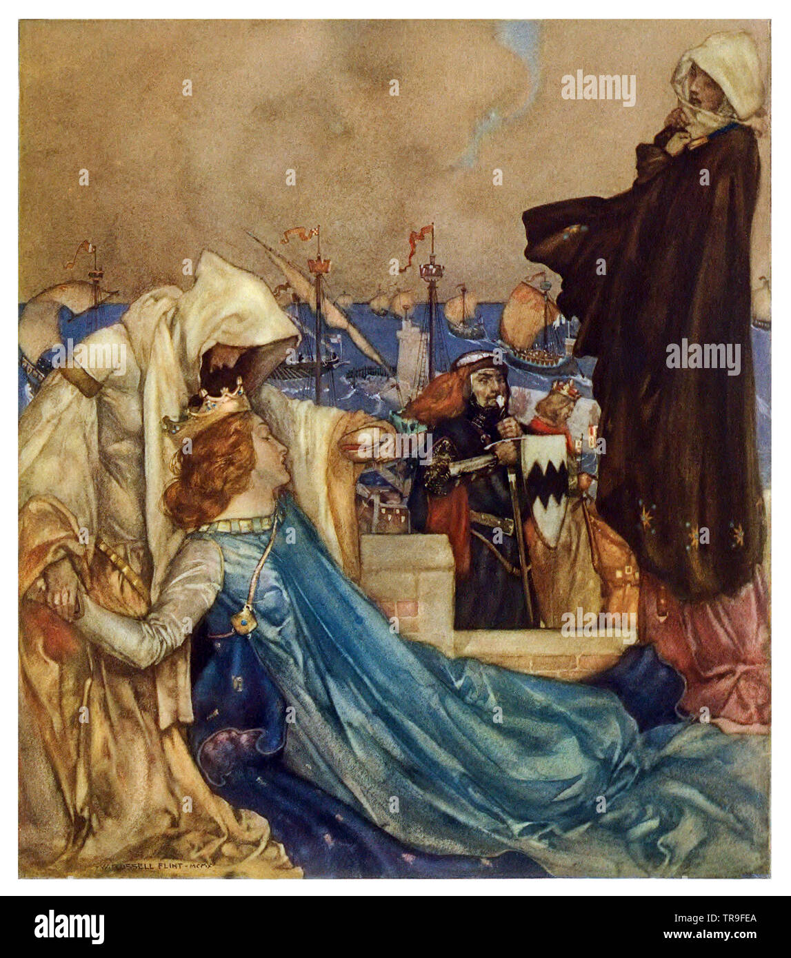 Le Morte D'arthur by William Russell Flint Stock Photo - Alamy