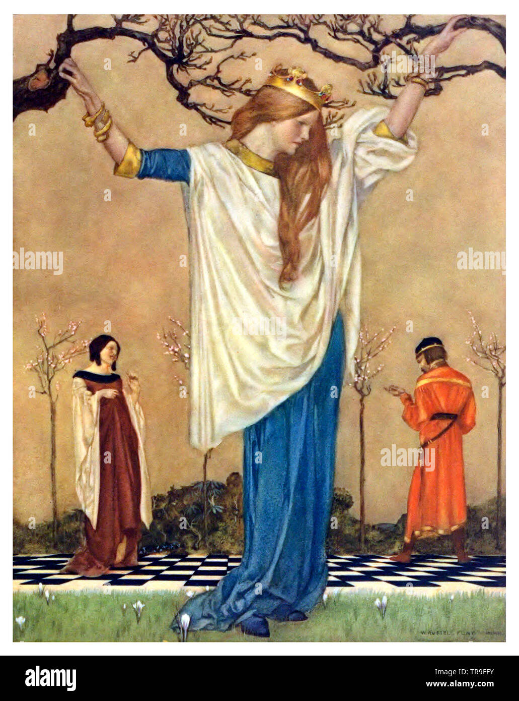 Le Morte D'arthur by William Russell Flint Stock Photo - Alamy