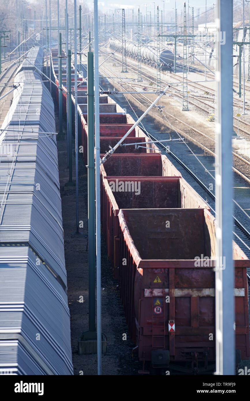 Electric cables in railway in very good condition in Germany Stock ...