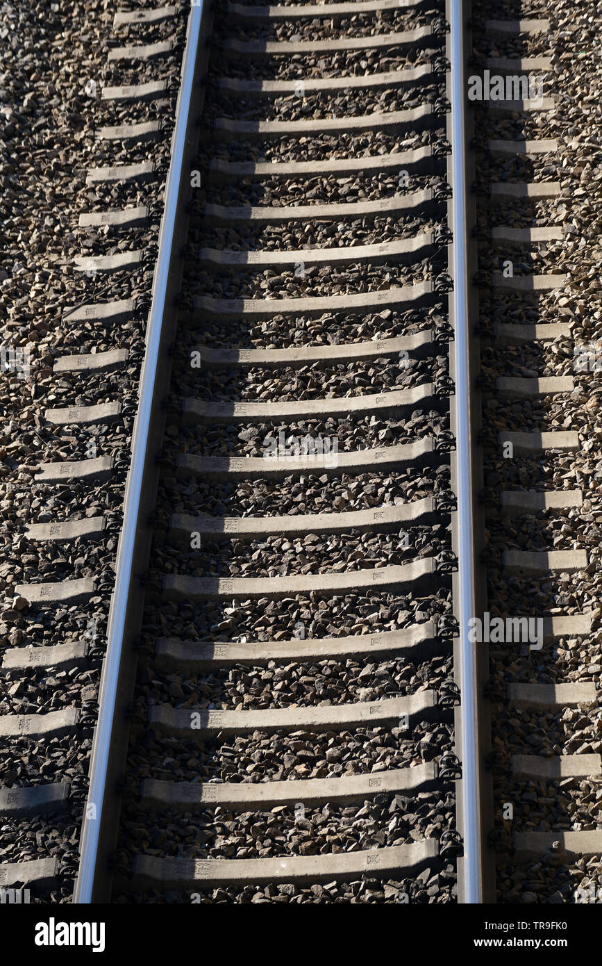 Electric cables in railway in very good condition in Germany Stock ...