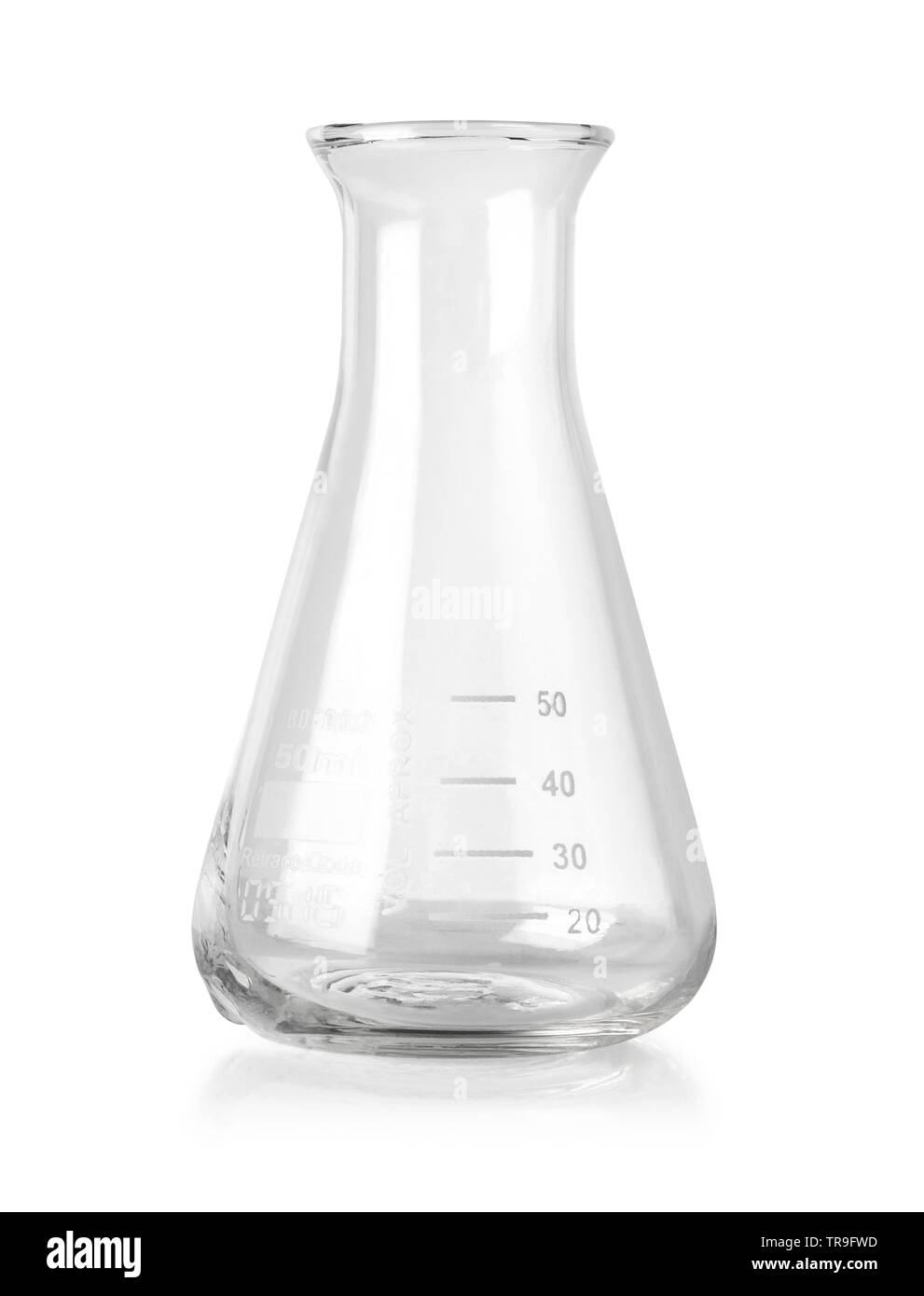 Flask empty isolated on white with clipping path Stock Photo - Alamy