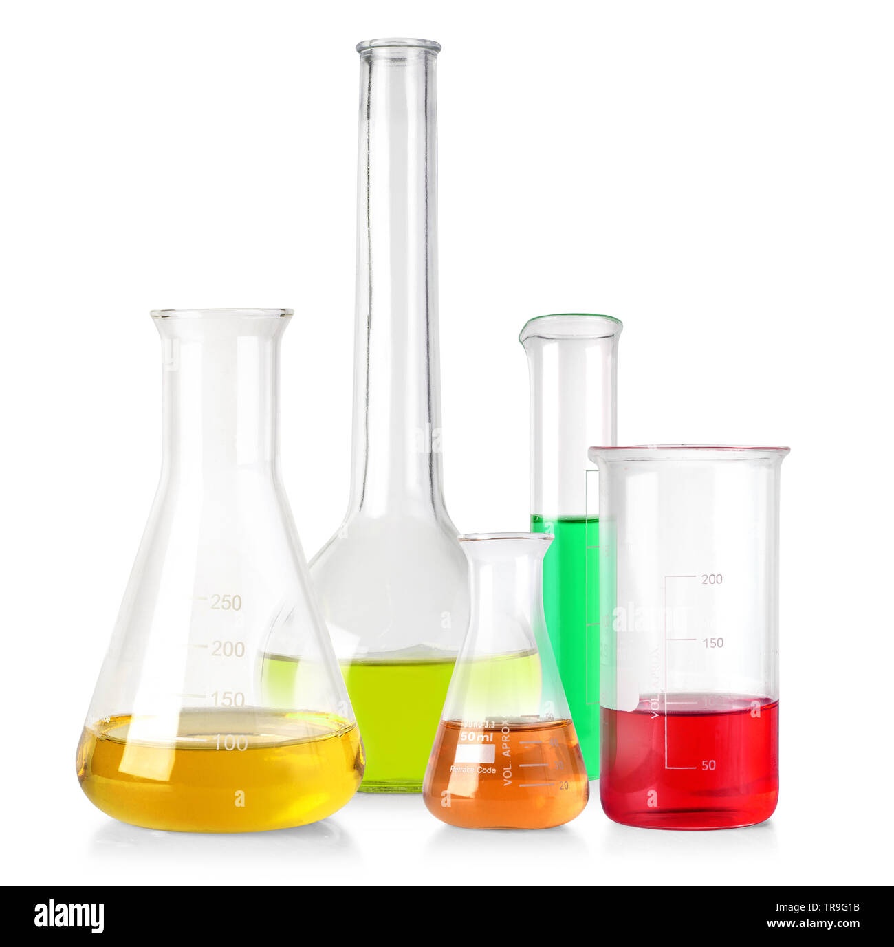 Laboratory glassware flasks beaker isolated hi-res stock photography ...