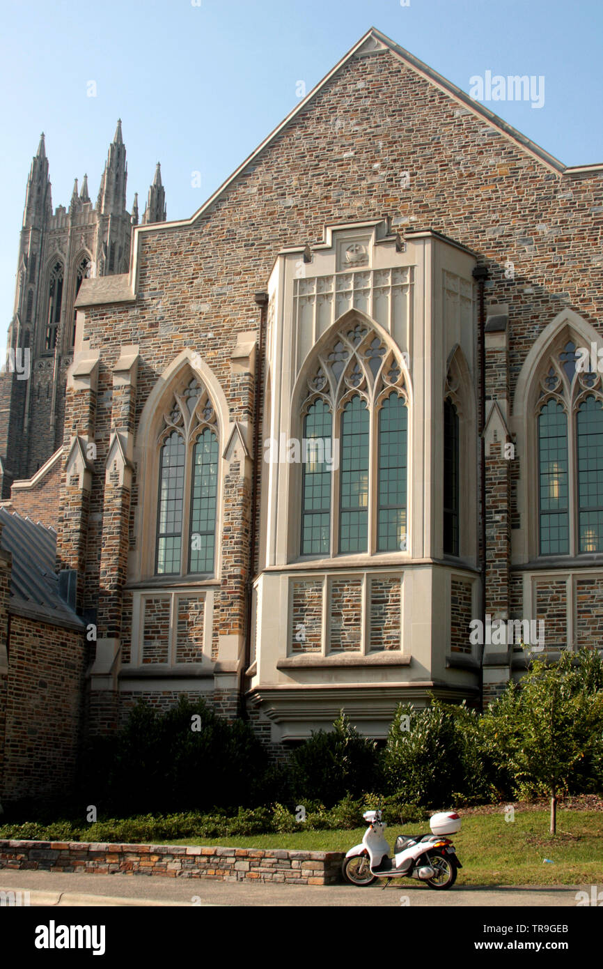 Exterior of the Duke University Divinity School in Durham, NC, USA ...