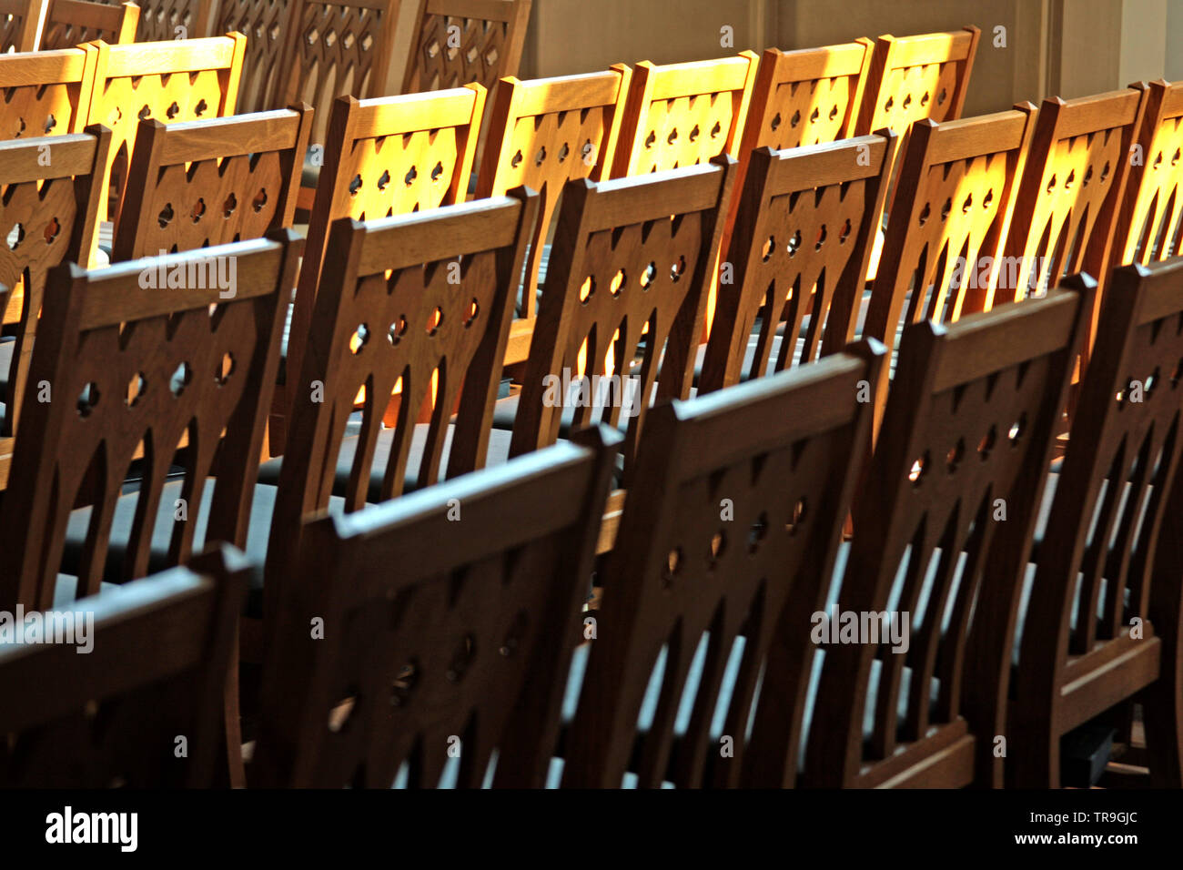 Seats inside the Goodson Chapel, at Duke University Divinity School ...