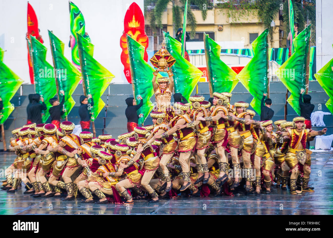 Participants in the Sinulog festival in Cebu city Philippines Stock ...