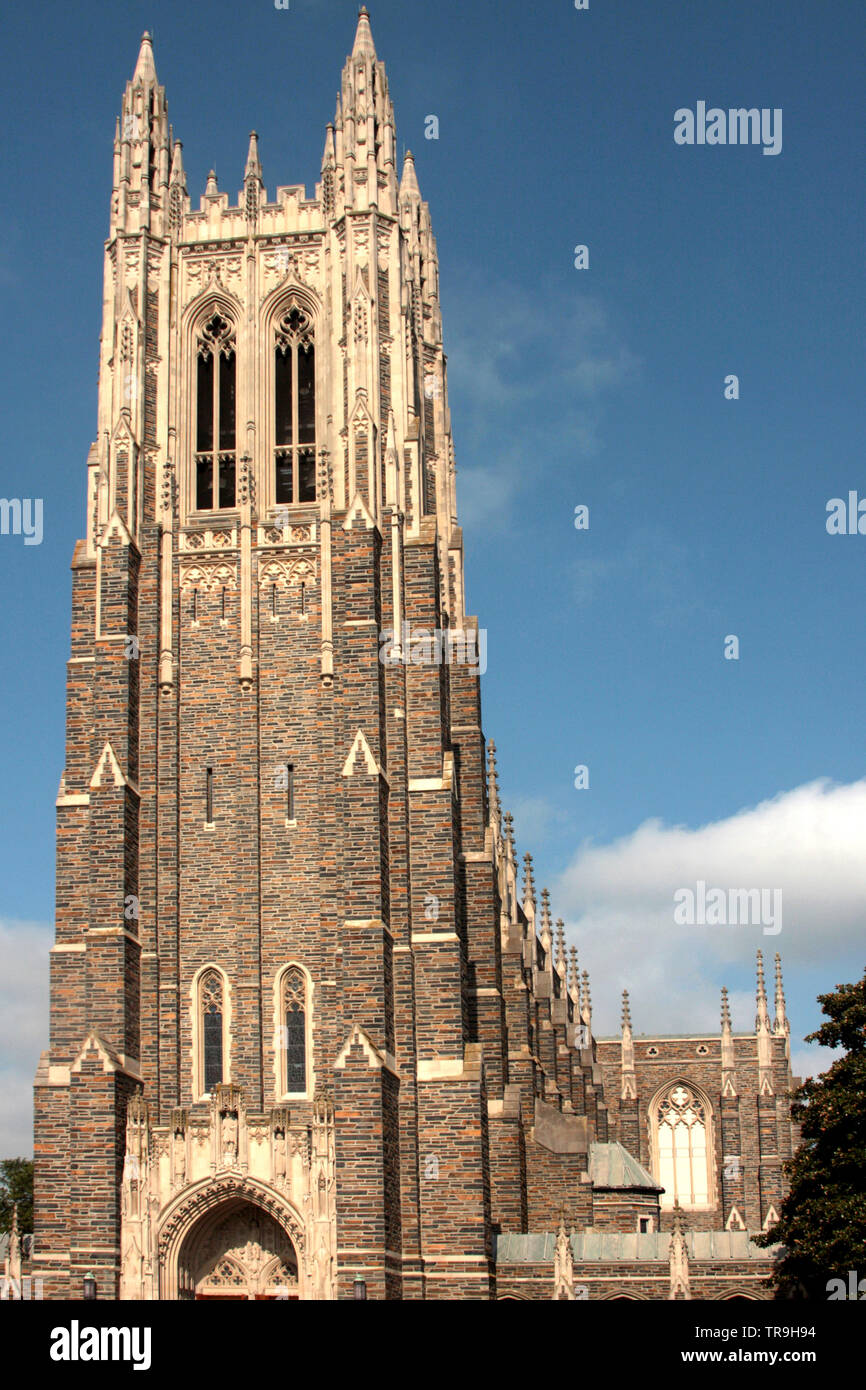 The tower of Duke Chapel, in Durham, NC, USA Stock Photo - Alamy