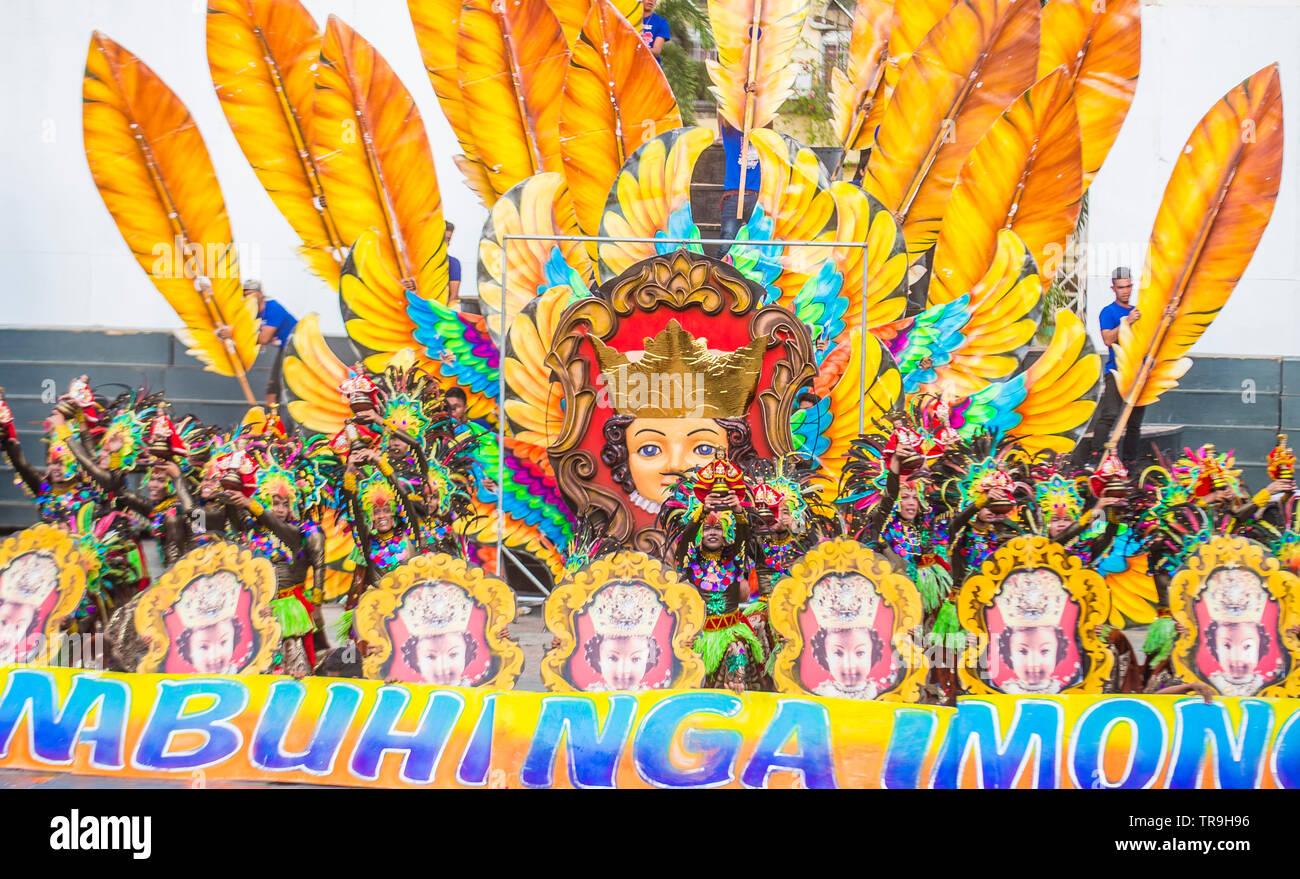Participants in the Sinulog festival in Cebu city Philippines Stock ...