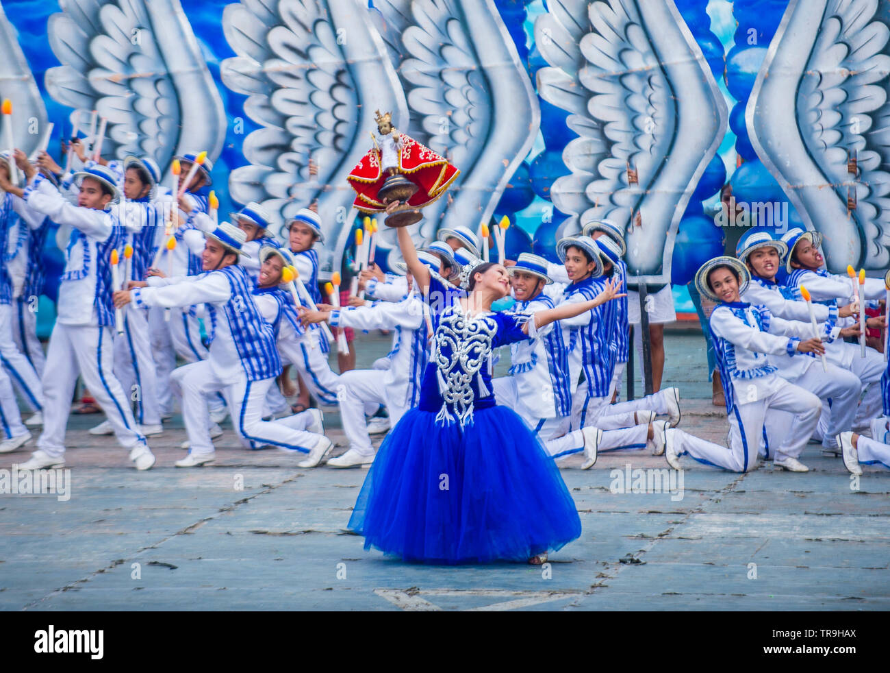 Participants in the Sinulog festival in Cebu city Philippines Stock ...