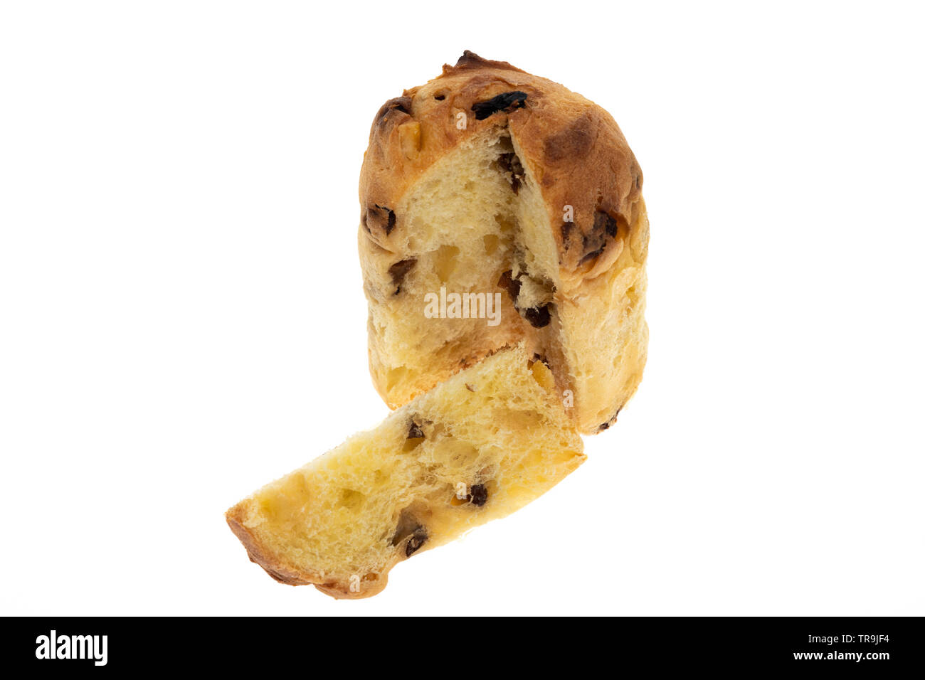 Traditional Italian Christmas Panettone - white background Stock Photo ...