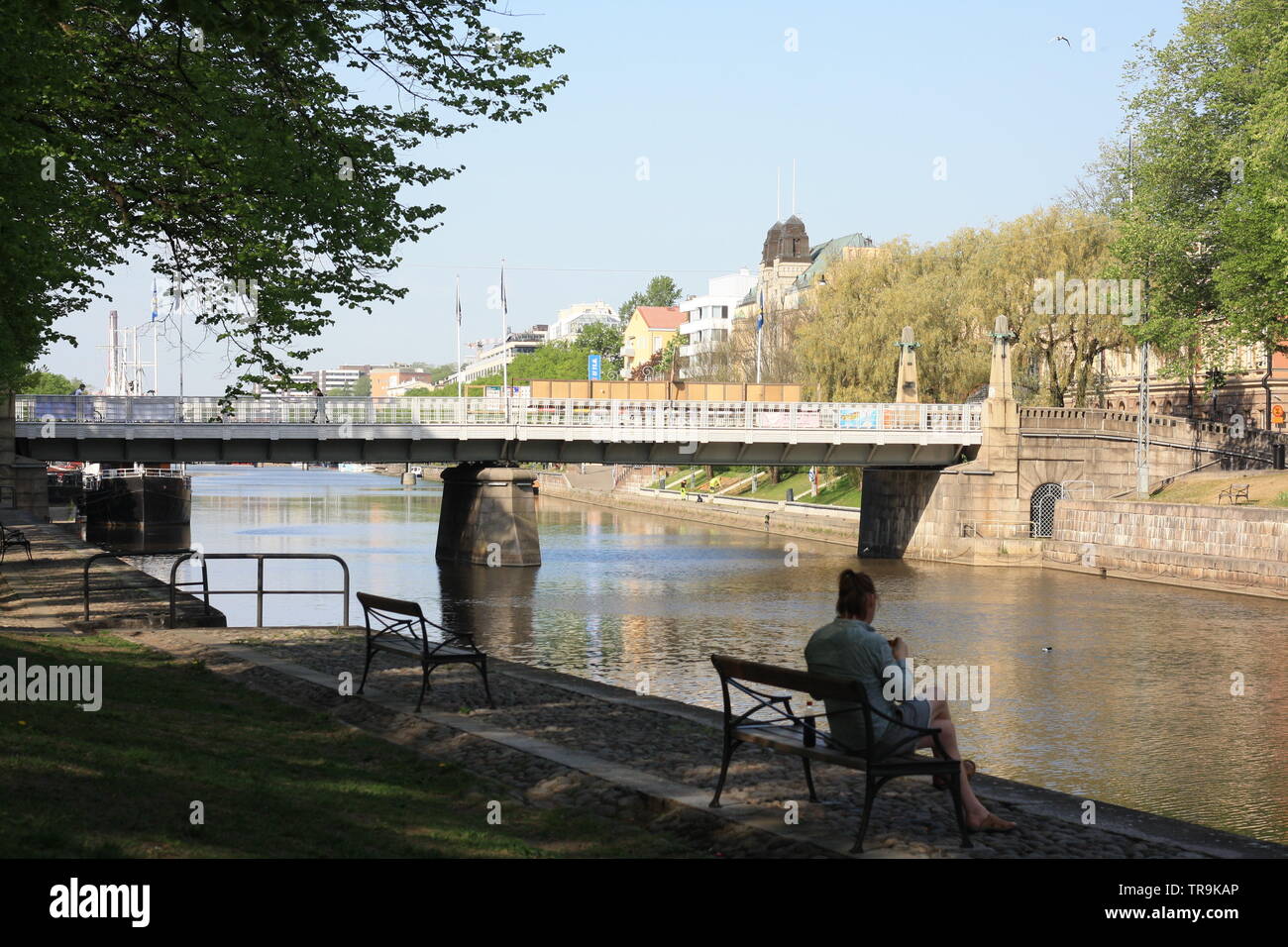 People commuting past a museum in Turku Finland Stock Photo - Alamy