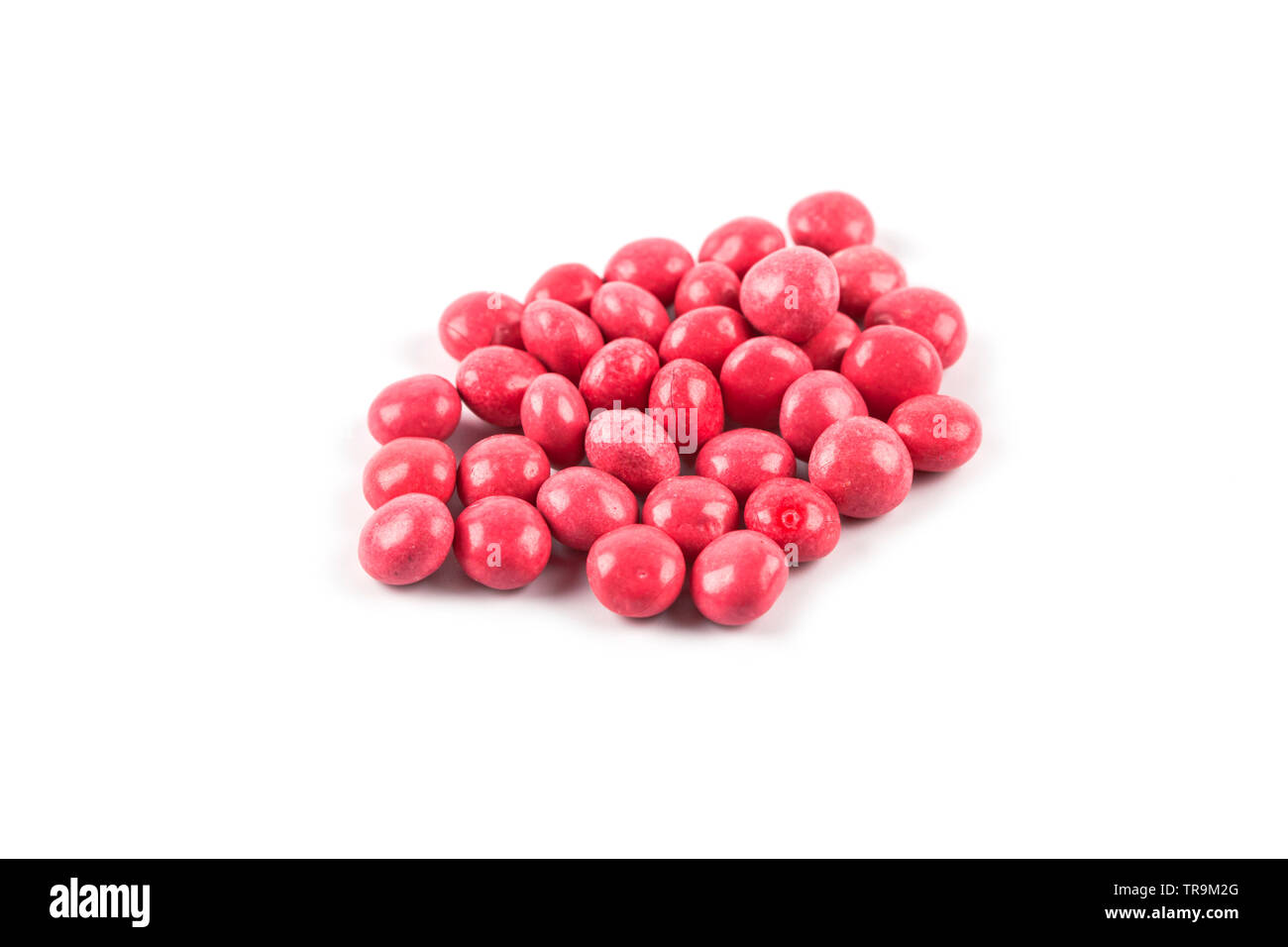 Red chocolate candies group isolated on white background. Sweet food ...