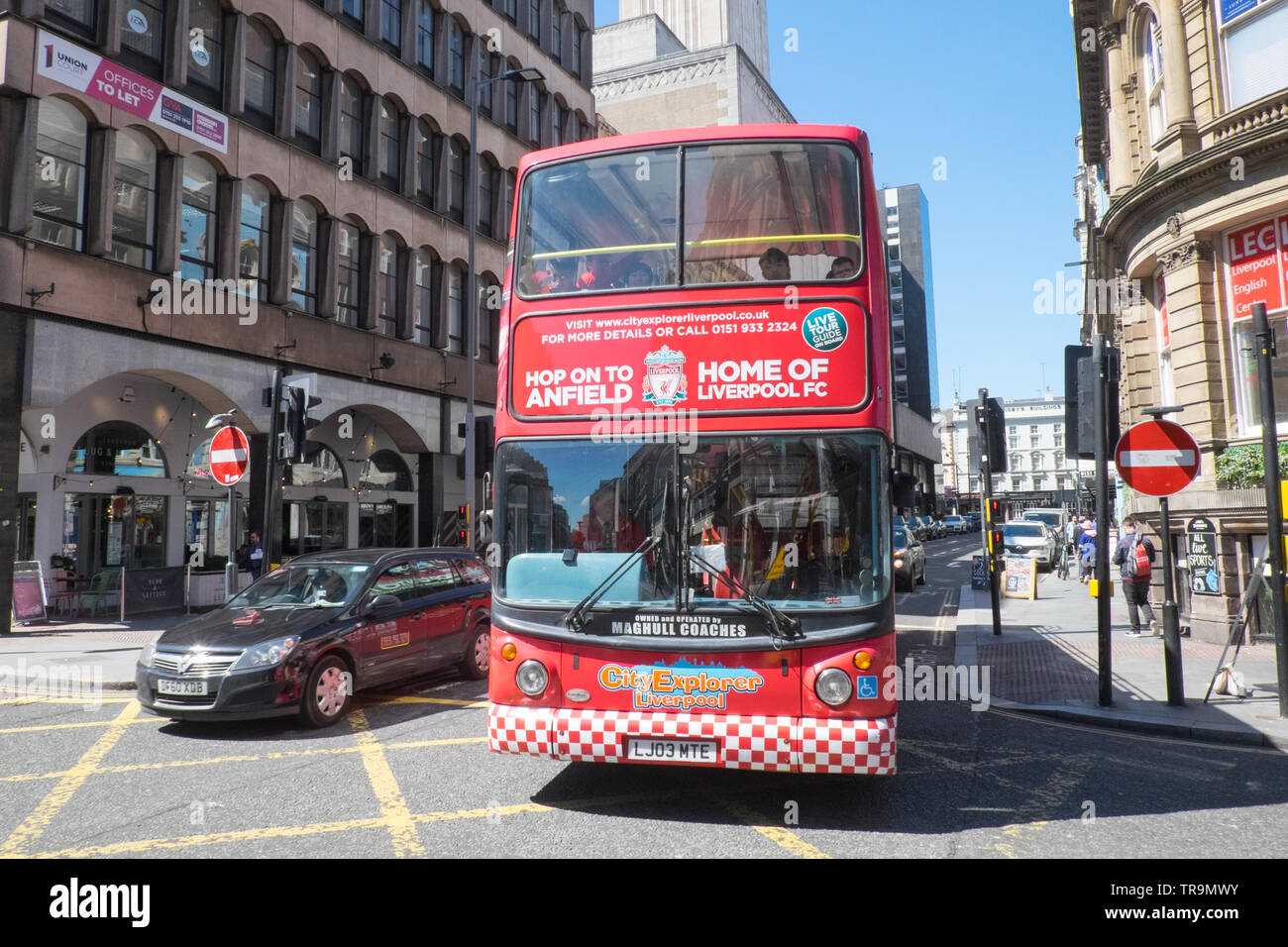 Hop on Hop off tour bus,that travels from centre of Liverpool to and ...