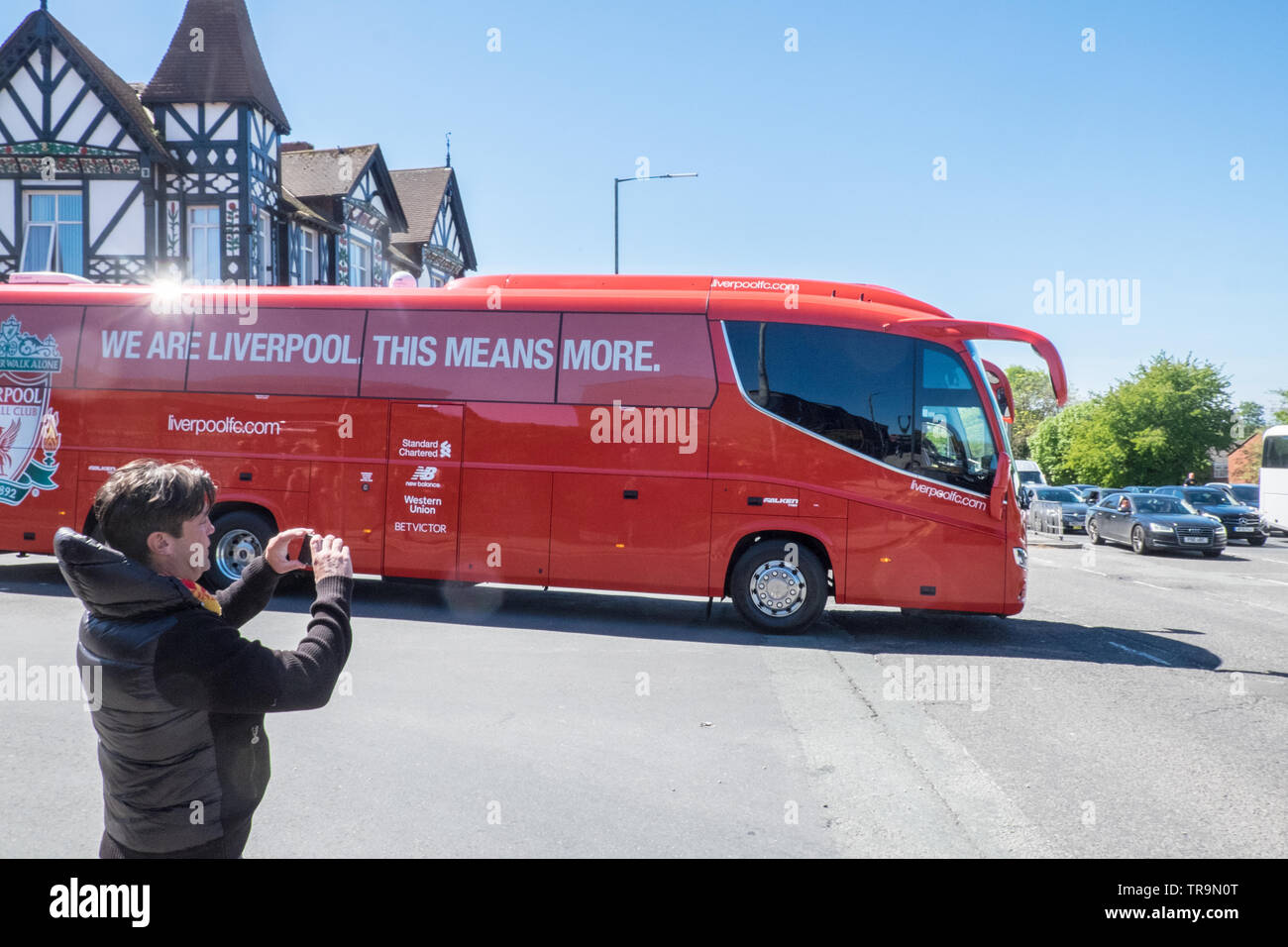 England football team bus uk hi-res stock photography and images - Alamy