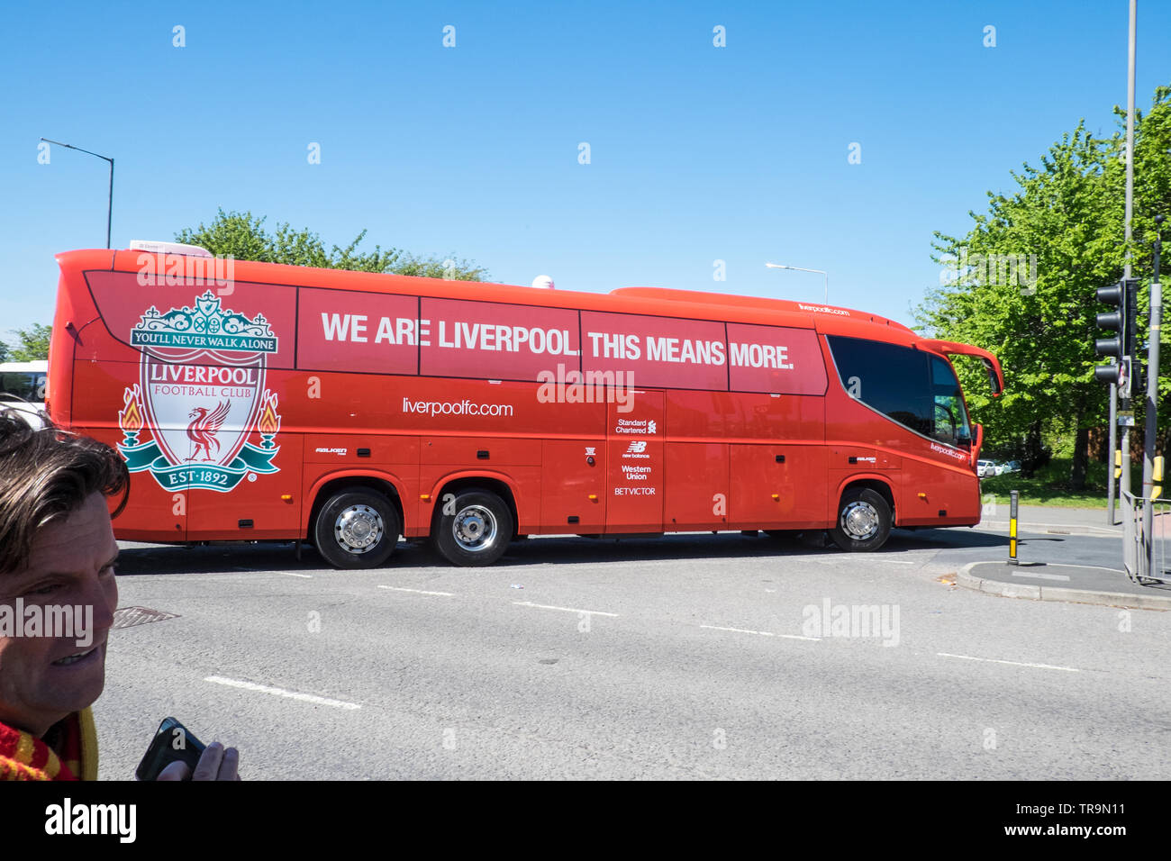 England football team bus uk hi-res stock photography and images - Alamy