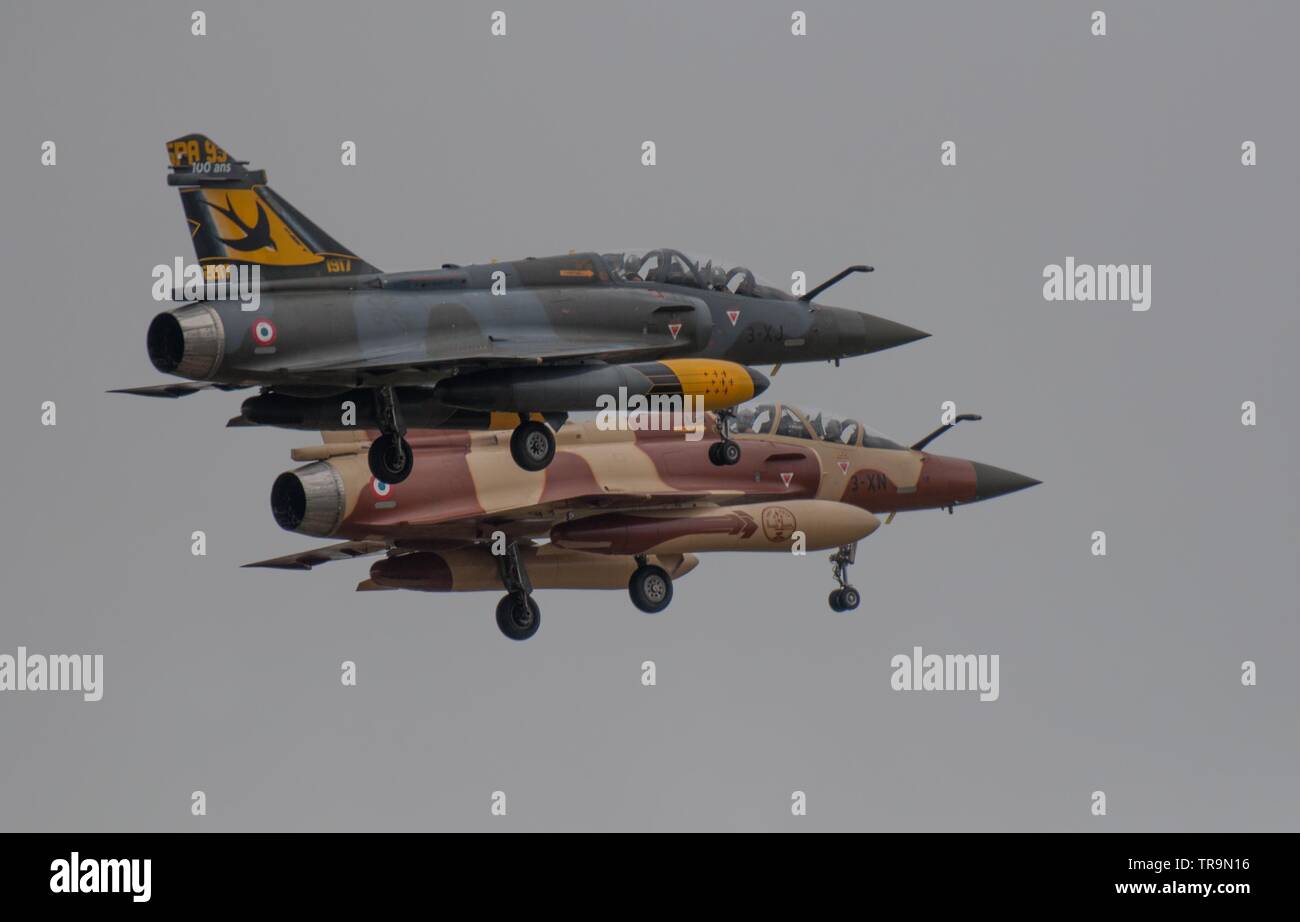 Couteau Delta display team flying Dassault Mirage 2000D tactical ...