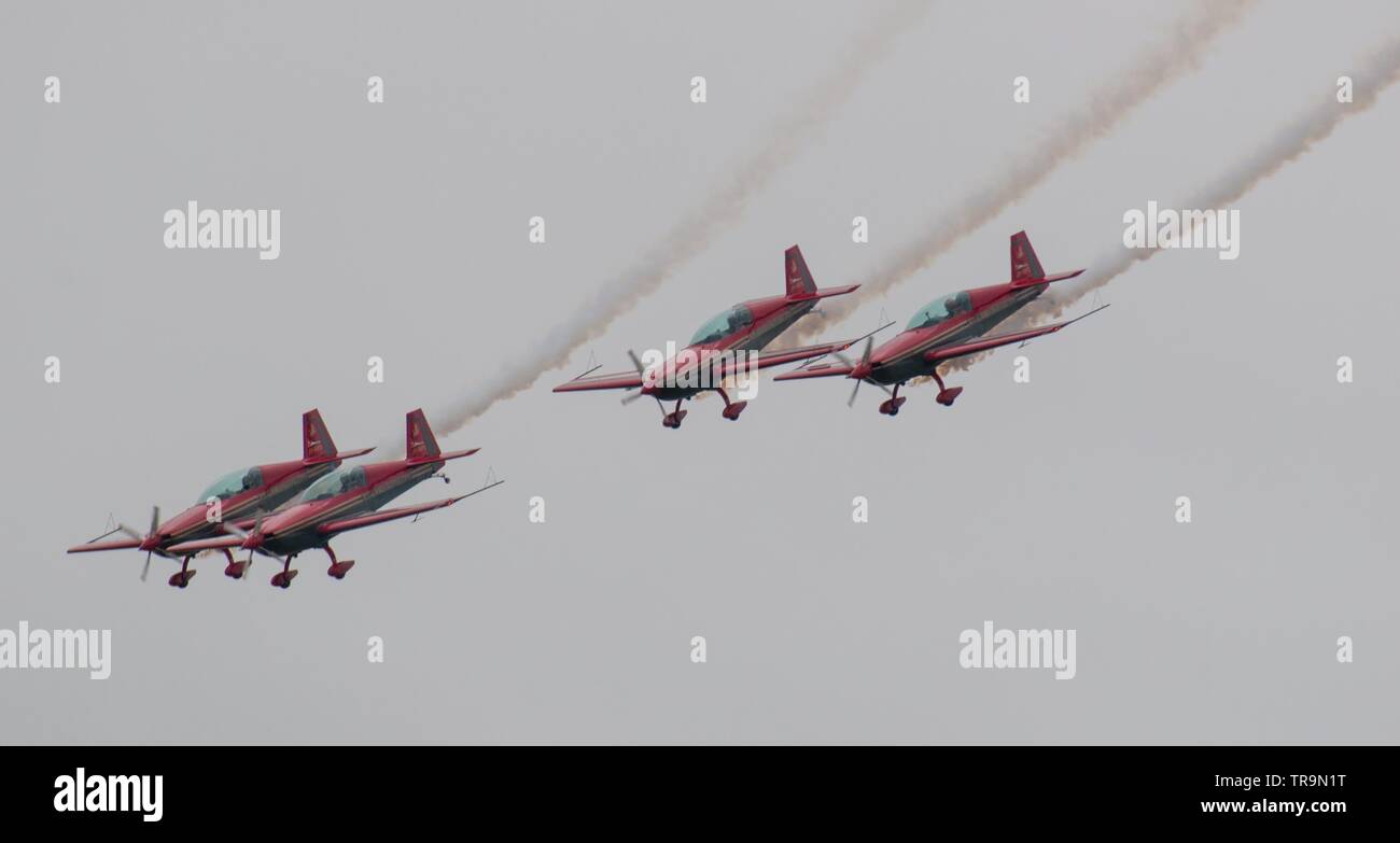 Royal Jordanian Falcons flying Walter Extra 300L Stock Photo - Alamy