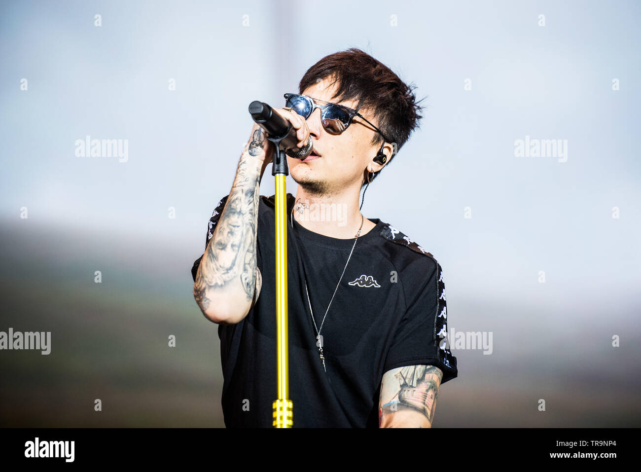 The Italian singer and songwriter Ultimo performing live on stage for ...