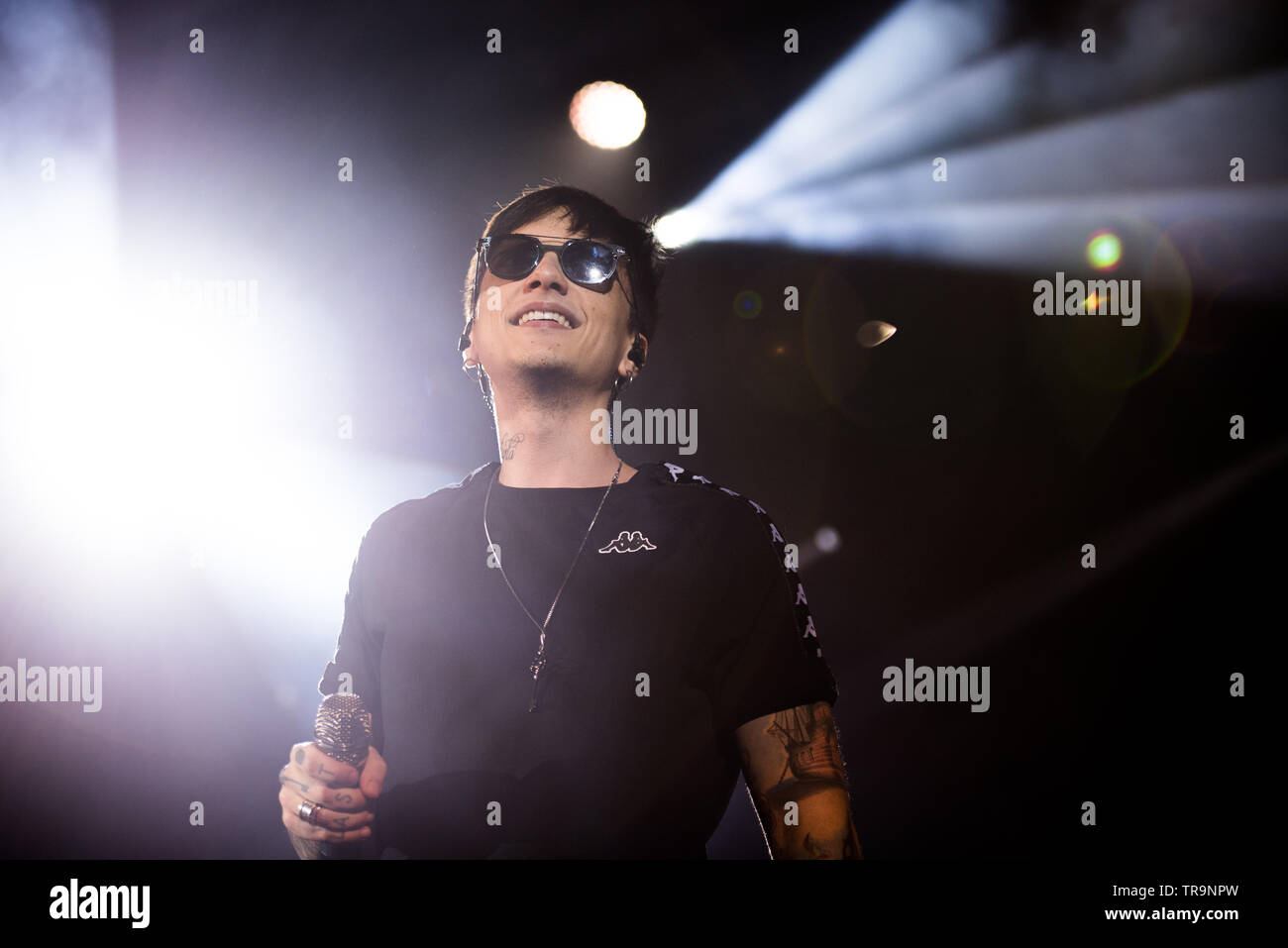 The Italian singer and songwriter Ultimo performing live on stage for ...