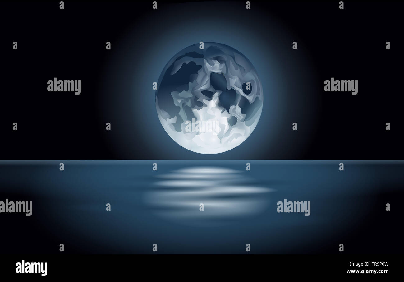 Moon light reflected on water hi-res stock photography and images - Alamy
