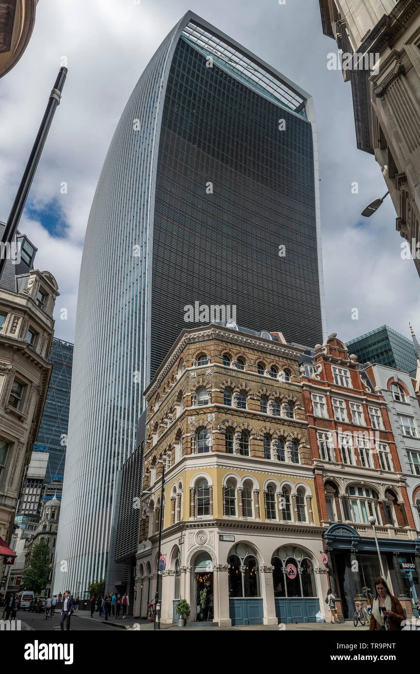 Walkie Talkie Building and Eastcheap in London Stock Photo - Alamy