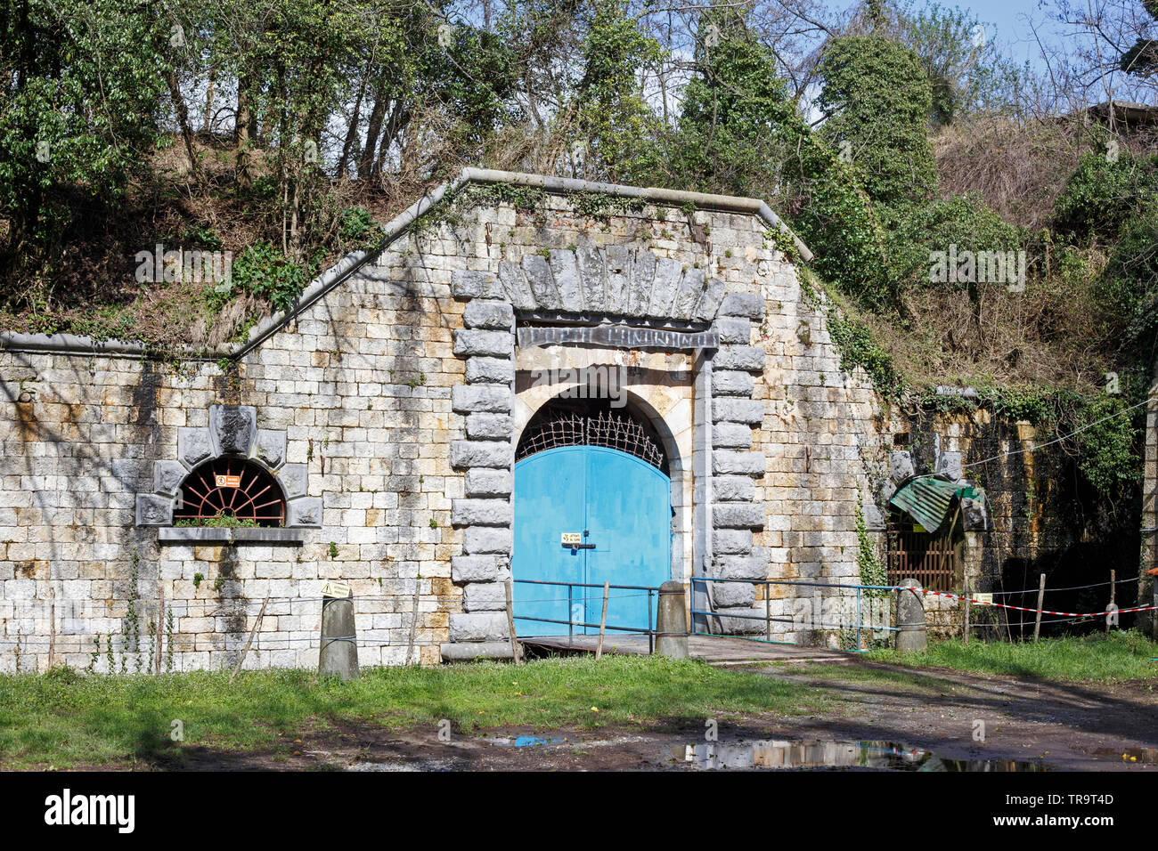 military door of a fortification of the past century Stock Photo - Alamy
