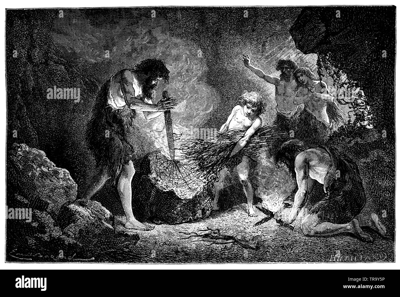 Prehistory fire hi-res stock photography and images - Alamy