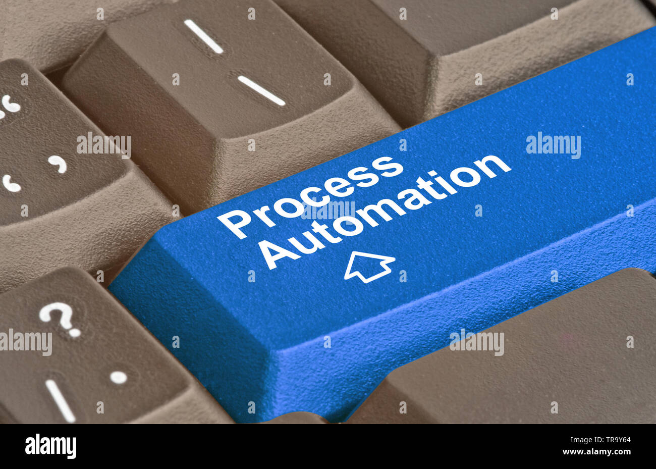 Keyboard with hot key for process automation Stock Photo - Alamy