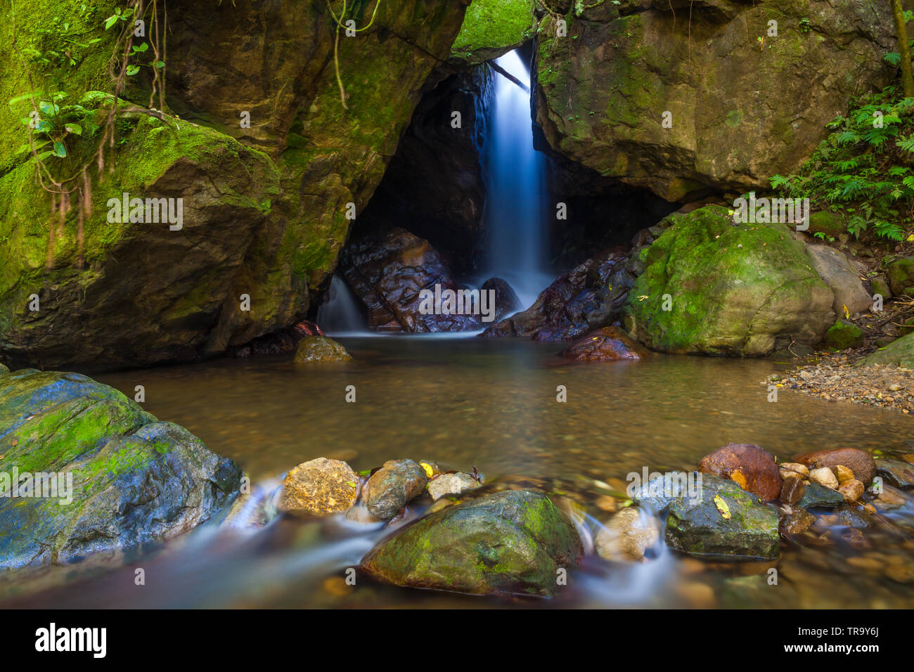 Panama landscape at the beautiful Chorro las Yayas waterfall in El Cope ...