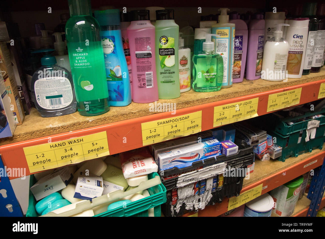 The shelves of a food bank in London Stock Photo - Alamy
