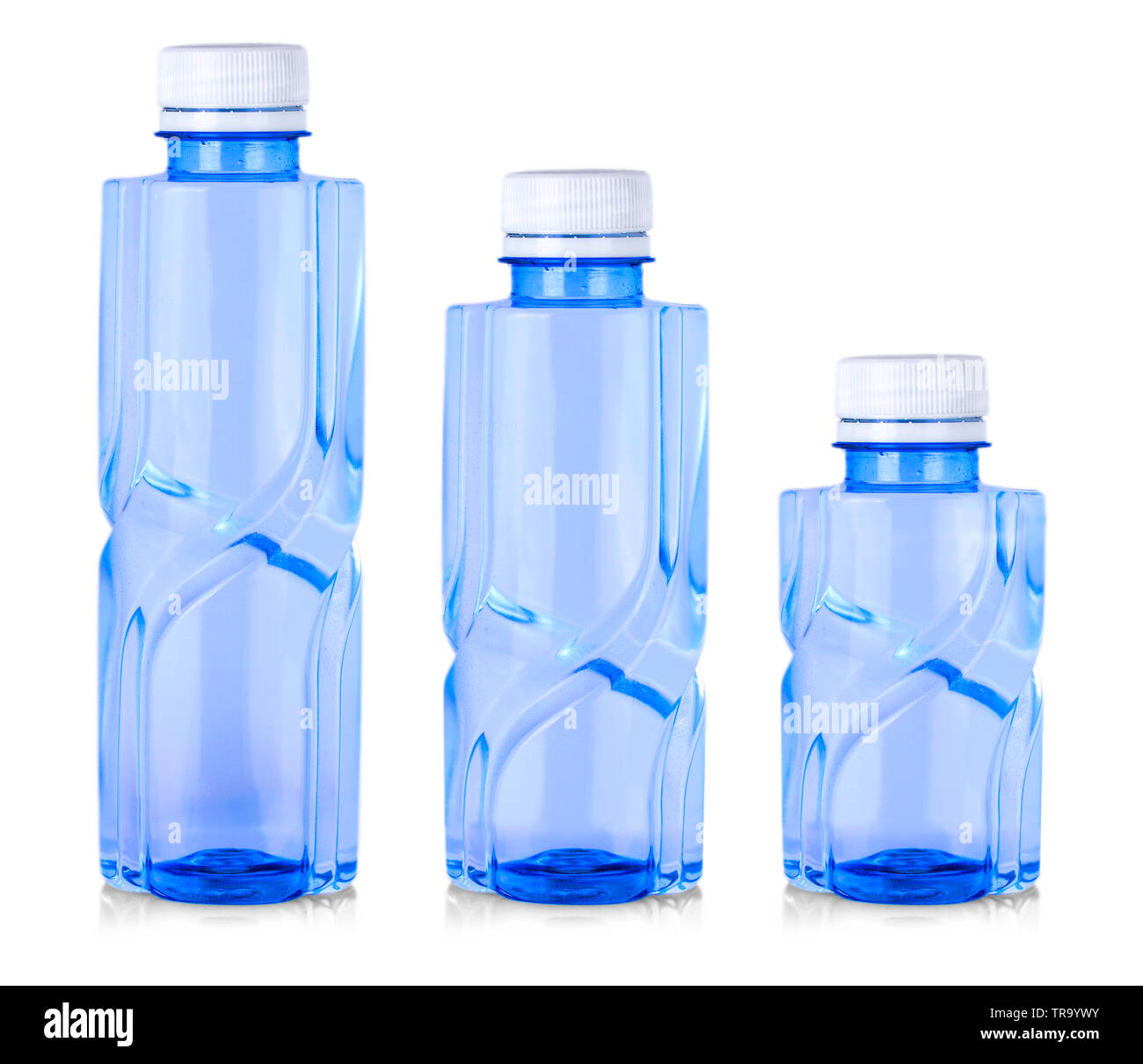 Plastic blue bottle isolated on white background Stock Photo - Alamy