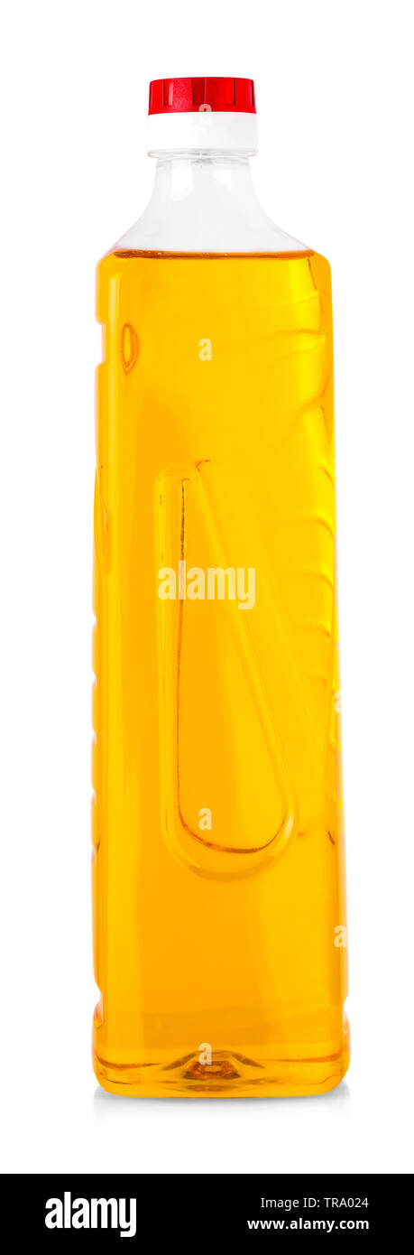 oil in plastic bottle isolated on white background Stock Photo - Alamy