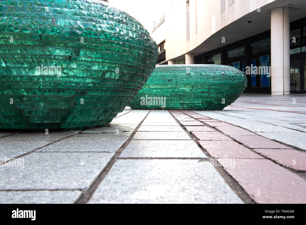 Jeff Bell's Glass sculpture, Princesshay, Exeter, Devon Stock Photo - Alamy
