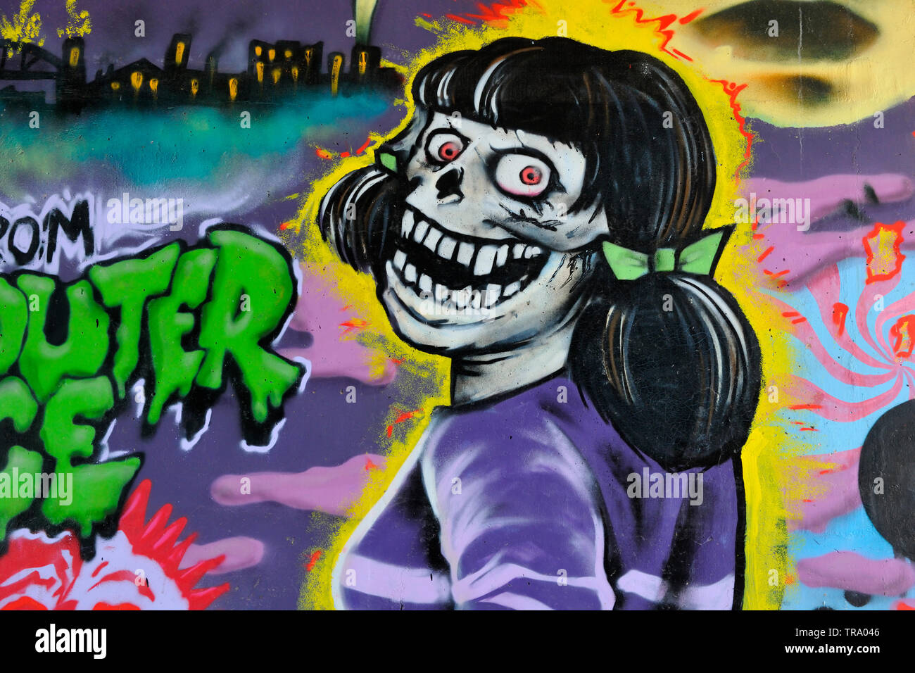 Graffiti under Exe Bridges Exeter Devon Stock Photo - Alamy