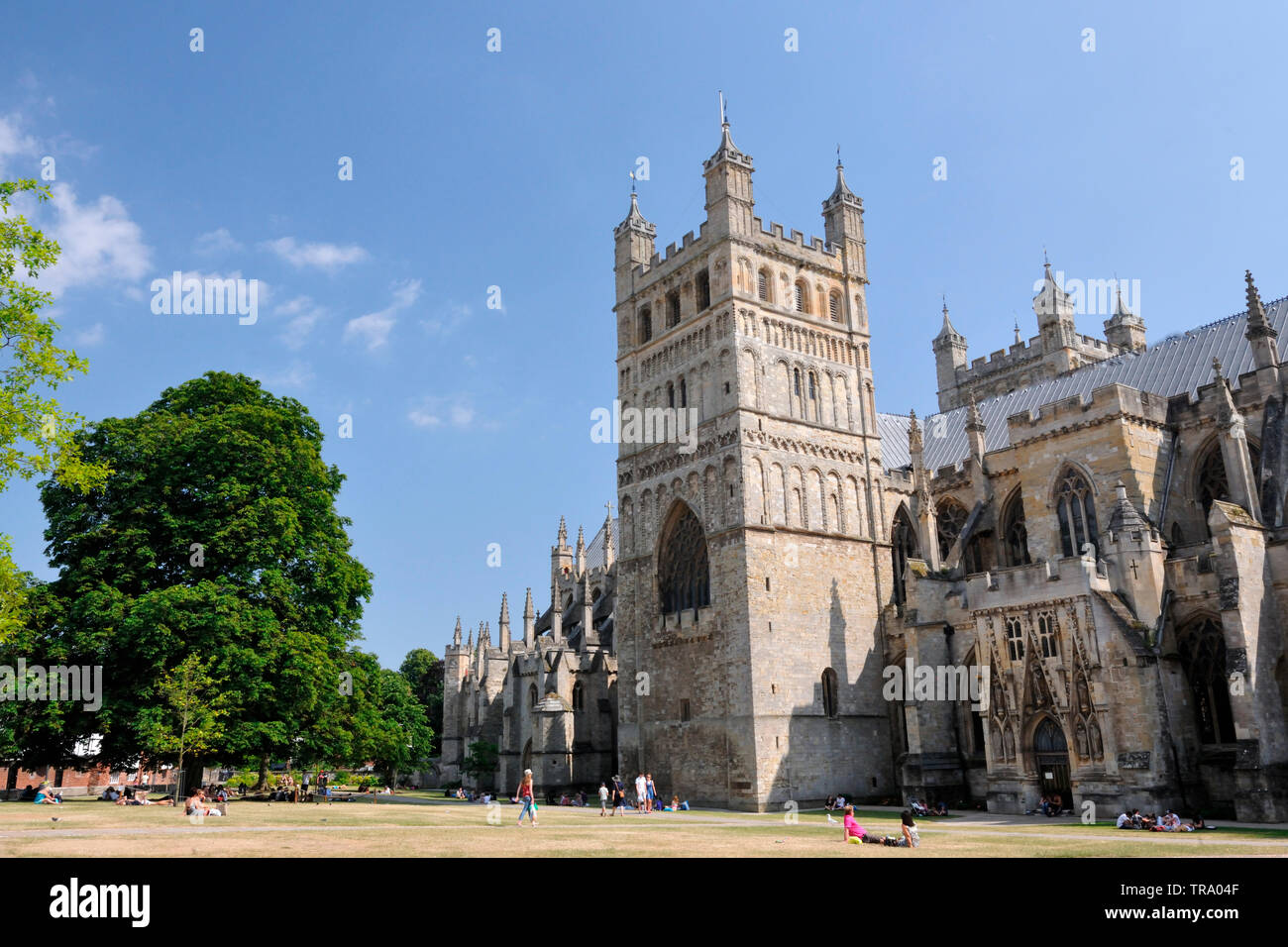Cathedral Church of Saint Peter Exeter Devon Stock Photo - Alamy