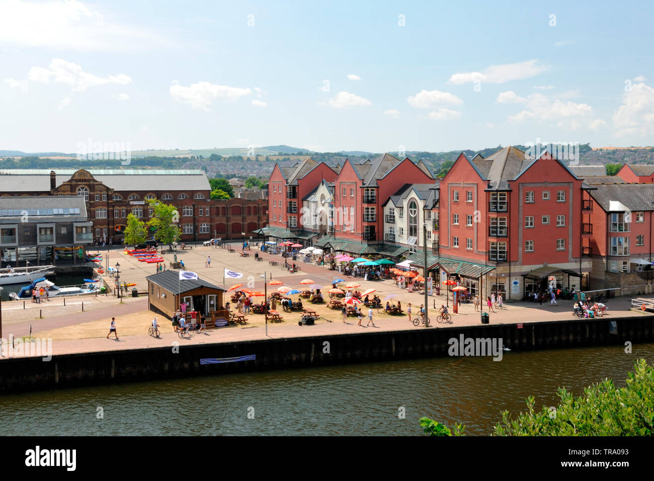 The Quay and the River Exe, Exeter, Devon Stock Photo - Alamy