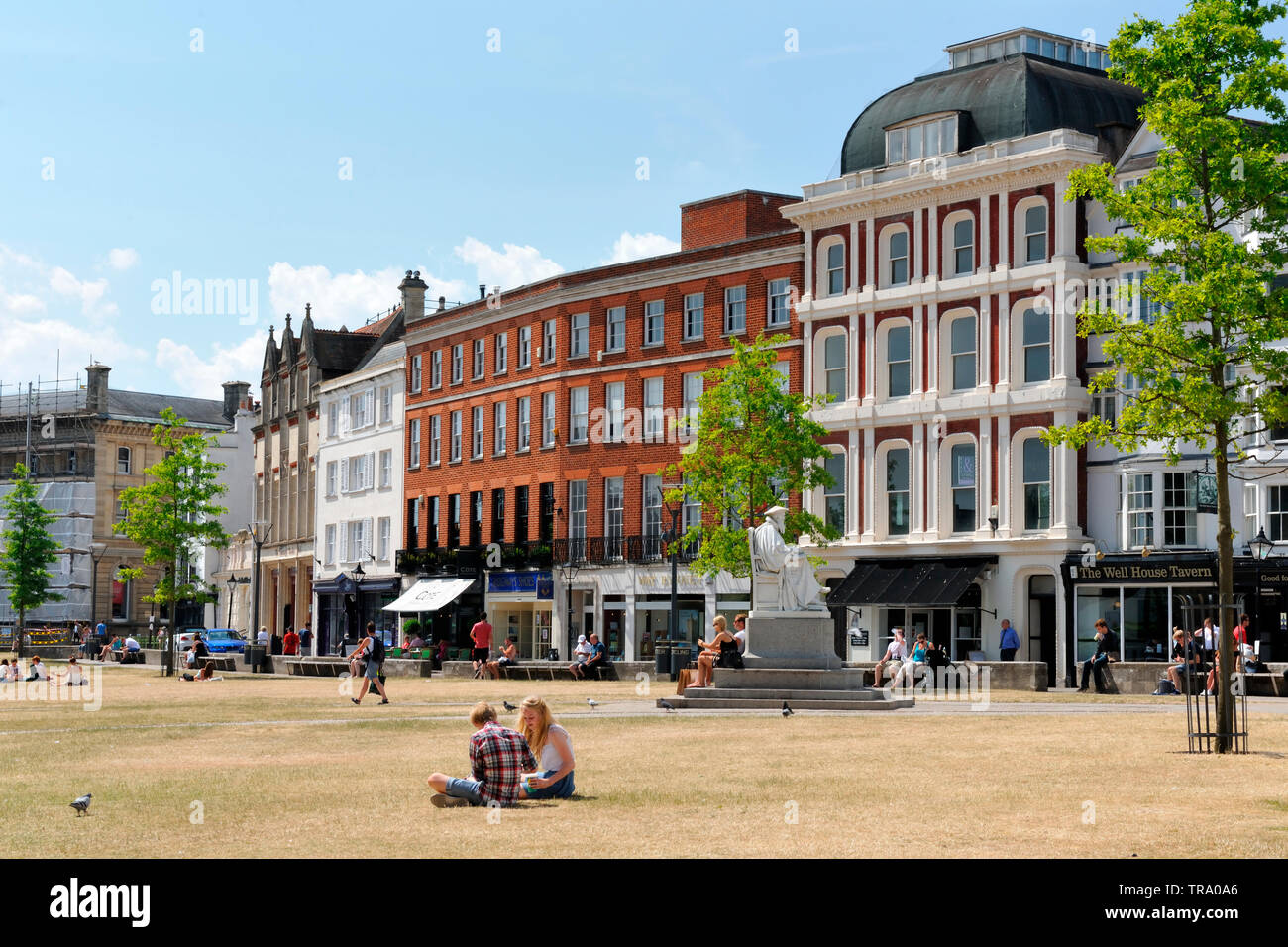 Cathedral Yard, Exeter, Devon Stock Photo - Alamy