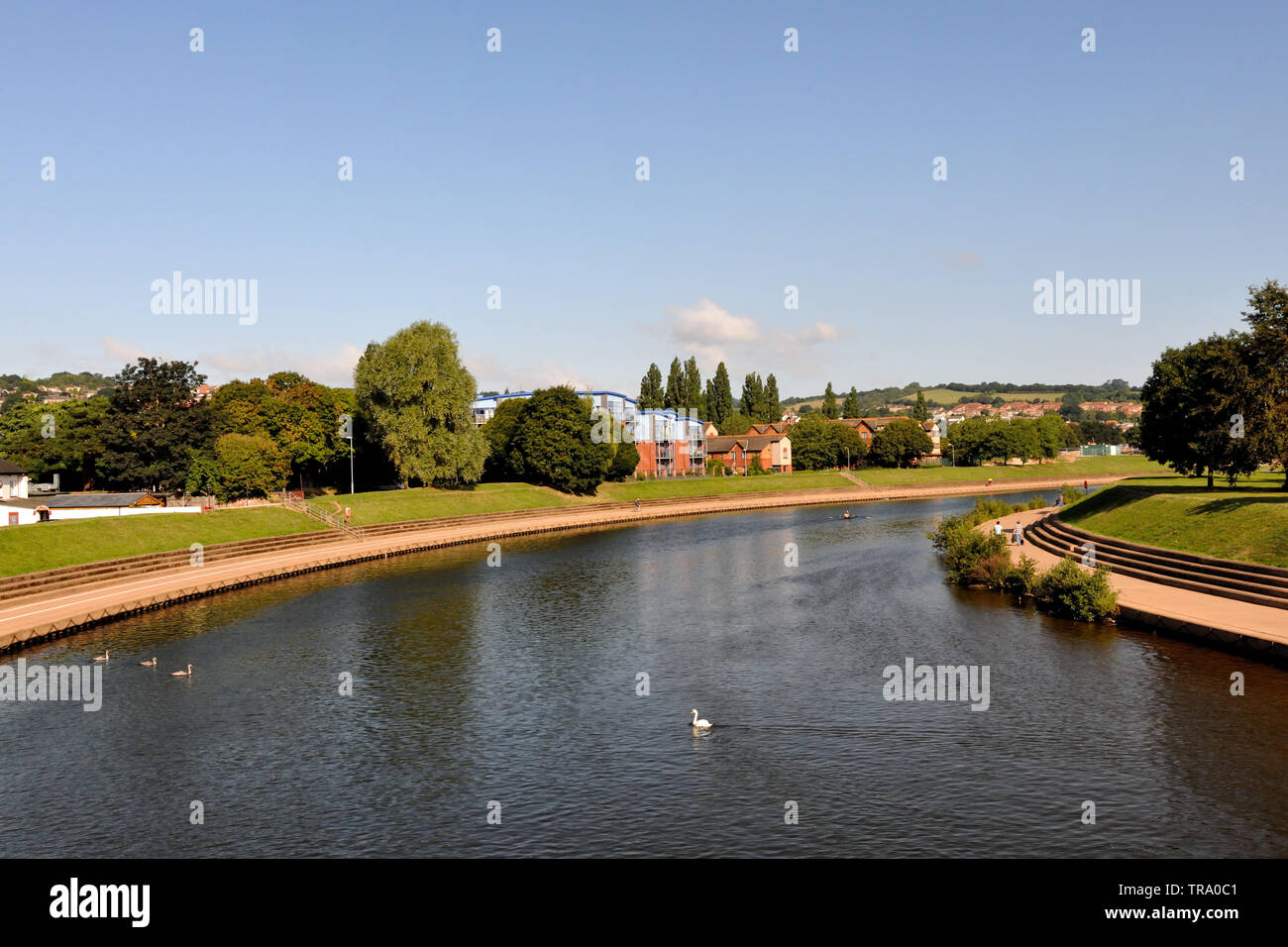 The River Exe from Exe Bridges, Exeter, Devon Stock Photo - Alamy