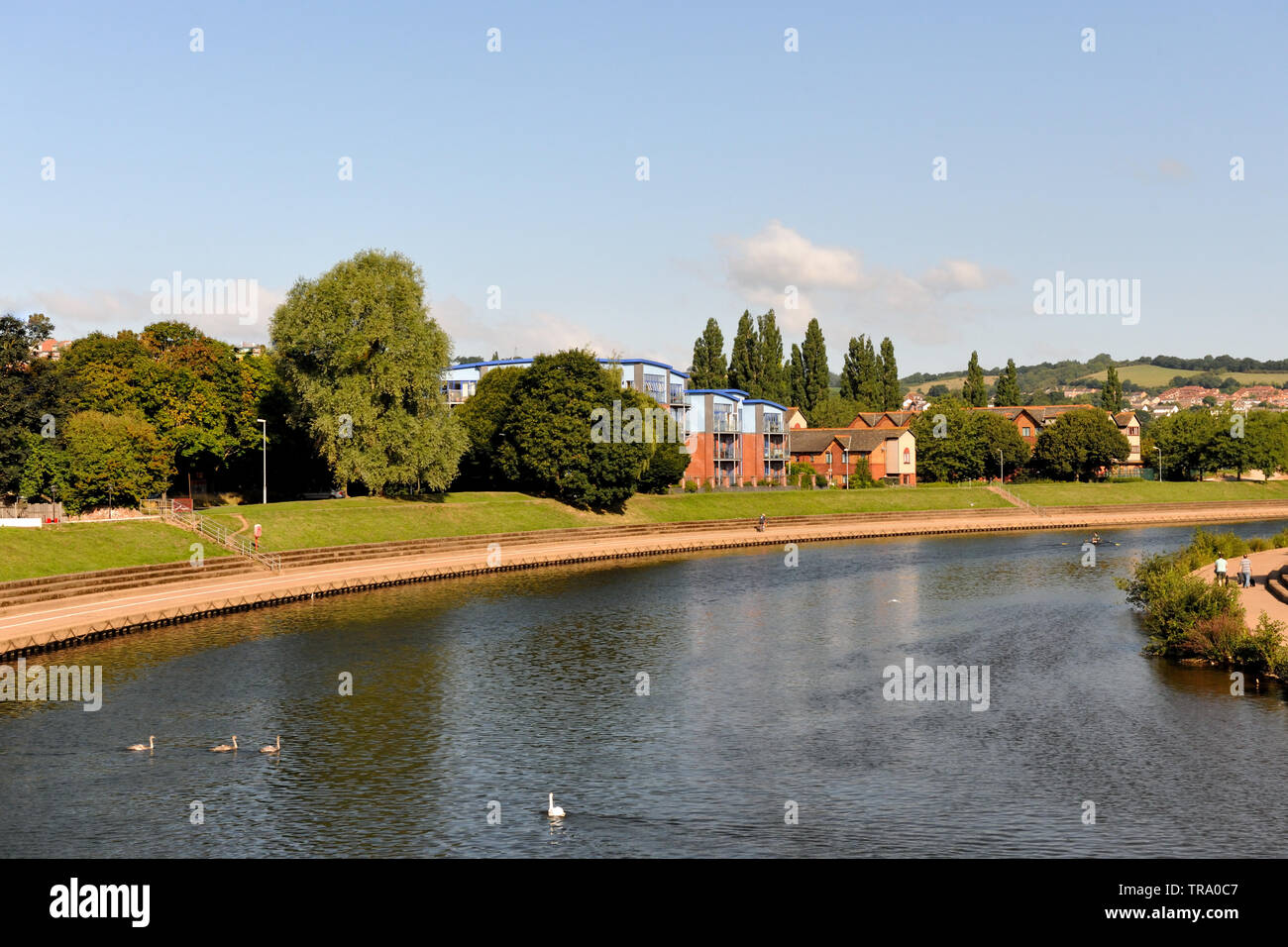 The River Exe from Exe Bridges, Exeter, Devon Stock Photo - Alamy