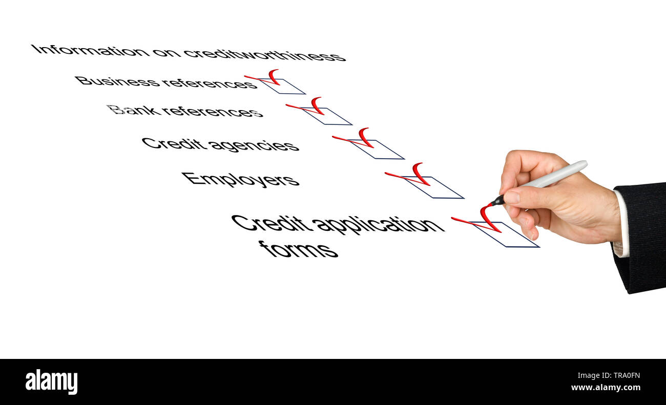 Loan application form credit on Cut Out Stock Images & Pictures - Alamy