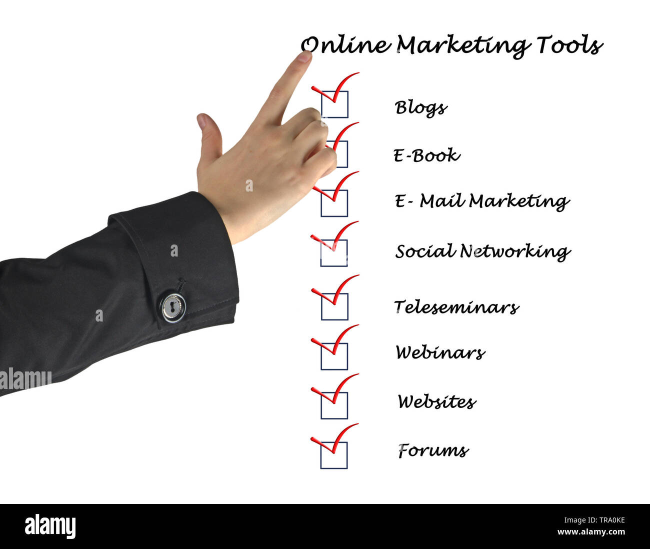 Online marketing tools Stock Photo - Alamy