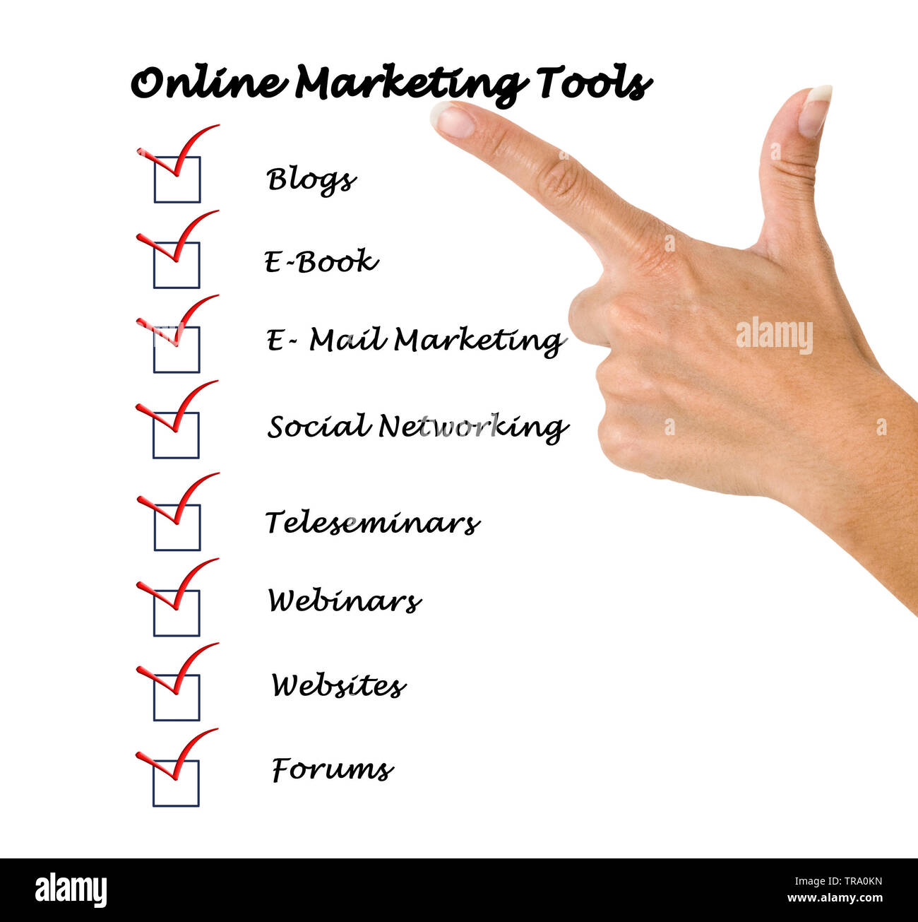 Online marketing tools Stock Photo - Alamy